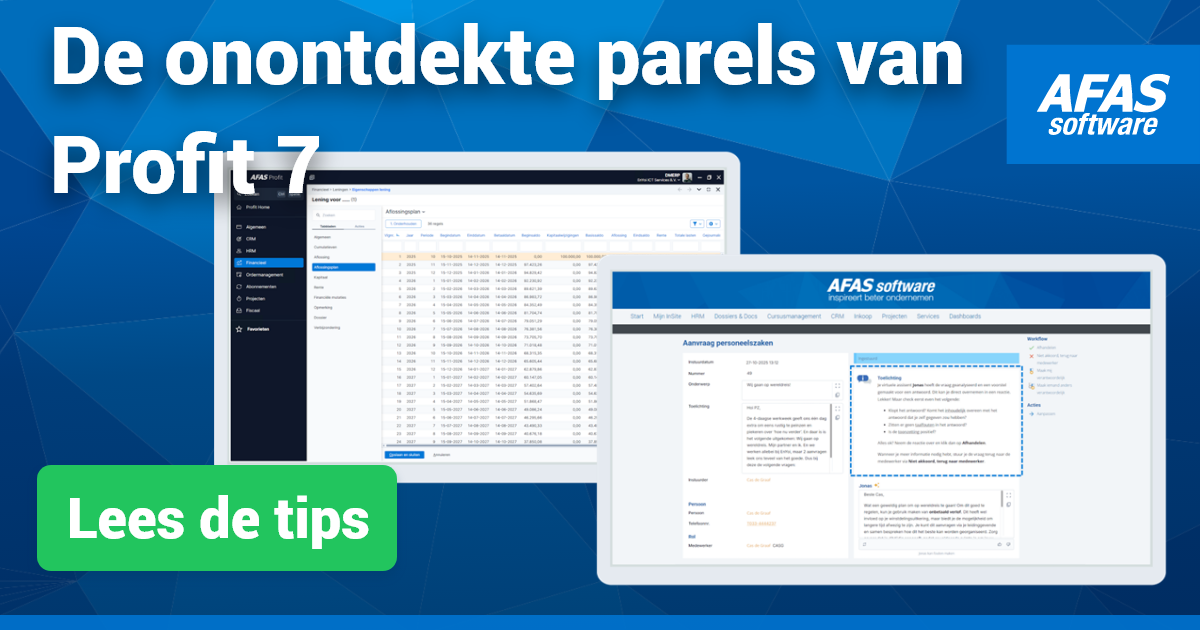 De onontdekte parels van Profit 7 - AFAS Klantportal